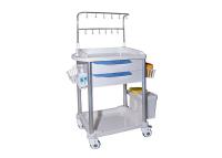 China IV pole Emergency Medical Trolleys With Utility Container ABS Drawers for sale