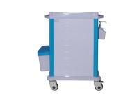China Medication Medical Trolleys Abs Plastic Top Board Protruding Edge For Resuscitation for sale