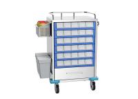 China Hospital Medical Crash / Instrument Cart ABS Material With Medication Bins for sale