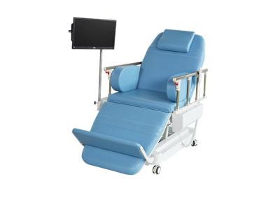 China Height adjustable Electric Dialysis Bed Blood Donor Chair Folding Guardrail On Casters for sale