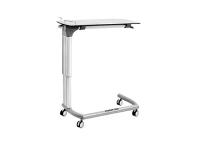China Movable Height Adjustable Hospital Over Bed Table With Tilting Tabletop for sale