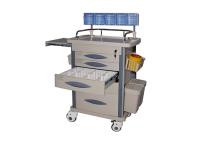 China Anaesthetic Medical Trolleys With Plastic Top Board 2 Drawers for sale