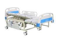 China Patient Side Turning Electric Hospital Bed With Hand Controller For Movements for sale