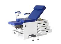 China Five Drawers Gynecological Hospital Examination Table With Basin / Step Stool for sale