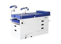 China Five Drawers Gynecological Hospital Examination Table With Basin / Step Stool for sale