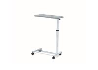 China Mobile Adjustable Hospital Bedside Tray Table Four Swiveling Castors for sale