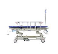 China Height Adjustable Manual Medical Emergency Stretcher Trolley For Patient for sale