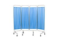 China 4 Folding Hospital Side Room Partition Stand With Wheels for sale