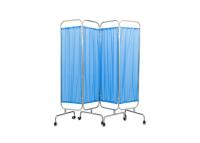 China 4 Folding Hospital Side Room Partition Stand With Wheels for sale