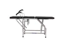 China Manual Backrest Adjustable Gynecologist Examination Table With Stirrups for sale