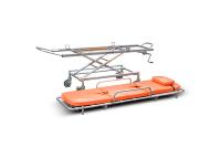 China Non Magnetic Adjustable Hegiht MRI Safe Stretcher With Wheels for sale
