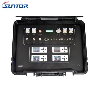 China Portable 4 CH COFDM Receiver 860MHz Commander Wireless Monitor Video Box for sale