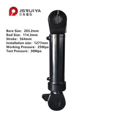 China 564mm Stroke Single Action Custom Large Heavy Load Hydraulic Boom Cylinder for sale