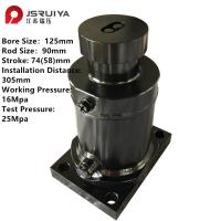China 25MPa 90mm Rod Pneumatic High Pressure Short Stroke Hydraulic Cylinder 125mm Bore for sale