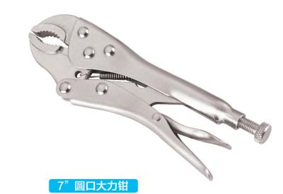 China 7'' Round nose straight jaw locking grip plier, heavy duty vise multifunctional universal pliers for sale