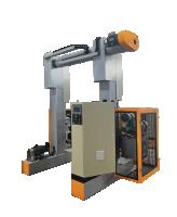 China Gantry Type Traversing Take-up Machine with Automatic Cable Winding Shaft-less Reel Clamping and AC Variable Frequency Drive for sale