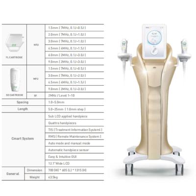 China Portable Face Lift HIFU Machine Multipurpose With Monitoring Handle for sale