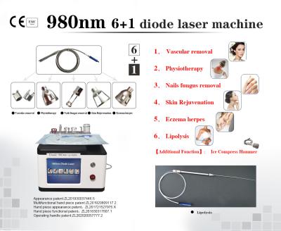 China 980 Nm Diode Laser High Frequency Vascular Removal Machine For Beauty Salon for sale