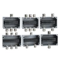 China Die Cast Aluminum Waterproof Junction Box 120x80x55mm with 10A Terminal Blocks for sale