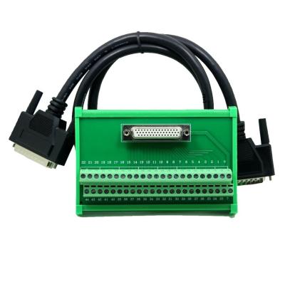 China Dual Row DB44 Female Socket D Sub Terminal Block Breakout Board Adapter Cable Connector 44 Pin 1 Meter for sale