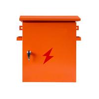 China Orange Steel Electrical Enclosure IP55 Waterproof Power Distribution Box 300x400x200mm for sale