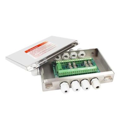 China 8 Way Stainless Steel Load Cell Summing Junction Box IP65 for Platform Scale Weighing Sensor for sale