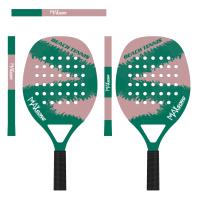 China Custom Logo Beach Tennis Padel Racket 350-360g Carbon Fiber Glass Fiber Personalized Paddle for sale