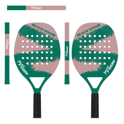 China Custom Logo Beach Tennis Padel Racket 350-360g Carbon Fiber Glass Fiber Personalized Paddle for sale