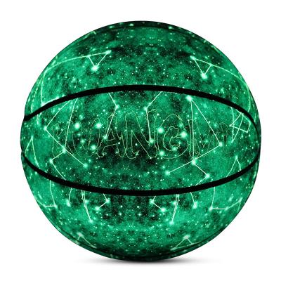China Glow in the Dark Basketball Size 7 Official PU Leather Streetball for Night Game for sale