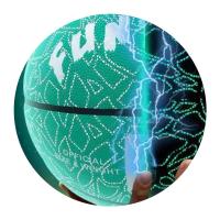 China Glow in the Dark Basketball Official Size 7 Fluorescent Streetball for Night Game No Battery Needed for sale