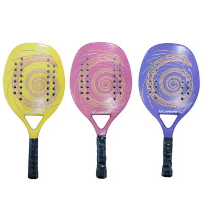 China Professional Full Carbon Beach Tennis Racket 320-330g EVA Foam Padel Racquet for Adults for sale