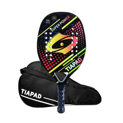 China Beach Tennis Racket 50% Carbon Fiber EVA Memory Foam Core Paddle 320-330g with Carry Bag for sale