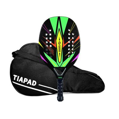 China Carbon Fiber Beach Tennis Racket EVA Foam Core Lightweight Paddle 370-390g with Coverbag for sale