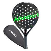 China 3K Carbon Fiber Padel Racket Soft EVA Core 360g Round Shape with Carry Bag for sale
