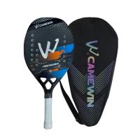 China 18K Carbon Fiber Beach Tennis Racket 50cm Rough Surface Padel Paddle 330g for sale