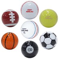 China Novelty Colorful Golf Balls Dual Layer Mini Simulation Practice Balls 7pcs a Pack for sale