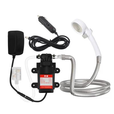 China 12V Car Electric Siphon Pump Washer Handheld Faucet Kit for Outdoor Camping Bath Shower for sale