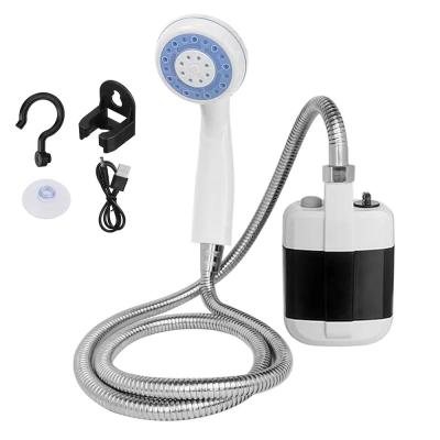 China Rechargeable Portable Camping Shower 3.5L/Min 2200mAh Outdoor Electric Water Pump for Travel Hiking Pet Cleaning for sale