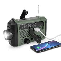 China Portable Solar Hand Crank Radio AM FM Emergency 2000mAh Multi-functional Reading Lamp Flashlight SOS Alarm for sale