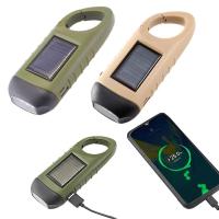China Solar Powered Hand Crank Flashlight 3 LED USB Charging Emergency Survival Gear with 40mAh Battery for sale