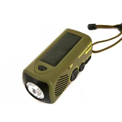 China 550mAh Solar Powered Flashlight with USB Charging and Hand Crank for Outdoor Emergency Survival for sale