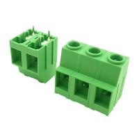 China 10.16mm Pitch PCB Screw Terminal Block 750V 57A 3 Pin Green Connector for sale