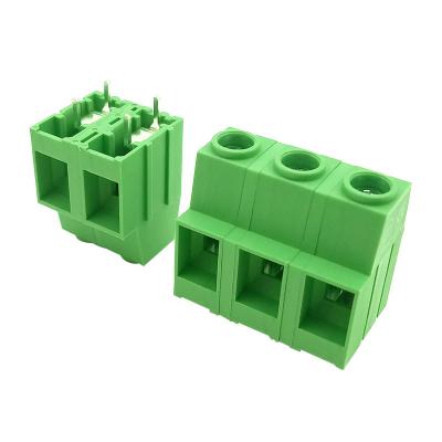 China 10.16mm Pitch PCB Screw Terminal Block 750V 57A 3 Pin Green Connector for sale