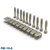 China Din Rail Terminal Blocks Center Jumper 10 Pole FBI 10-6 for UK5N UKK5 UK2.5B for sale