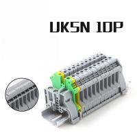 China UK5N DIN Rail Screw Clamp Terminal Block 0.2-4mm² 800V 41A PA66 Copper Nickel for sale
