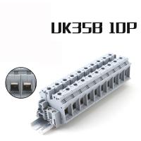 China UK35N 35B UK Series DIN Rail Screw Clamp Terminal Blocks PA66 35A for sale
