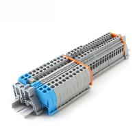 China Din Rail Grounding Earth Screwless Spring Crimping Terminal Block 2.5mm2 4mm2 for sale