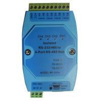 China RS-232 RS-485 4 Port Isolated Hub 1000VDC Lightning Protection DIN Rail for sale