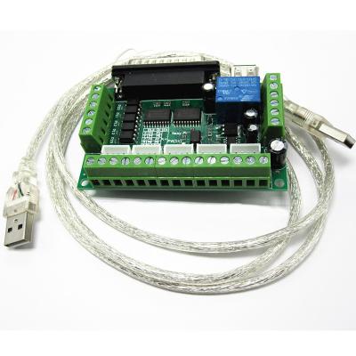 China 5 Axis Mach3 CNC Stepper Motor Driver Breakout Board with USB Cable 12-24V for sale
