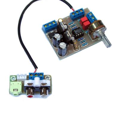 China NE5532 Preamp Tone Board Amplifier Kit 3.5mm RCA Terminal Breakout Board 12-18V DC for sale